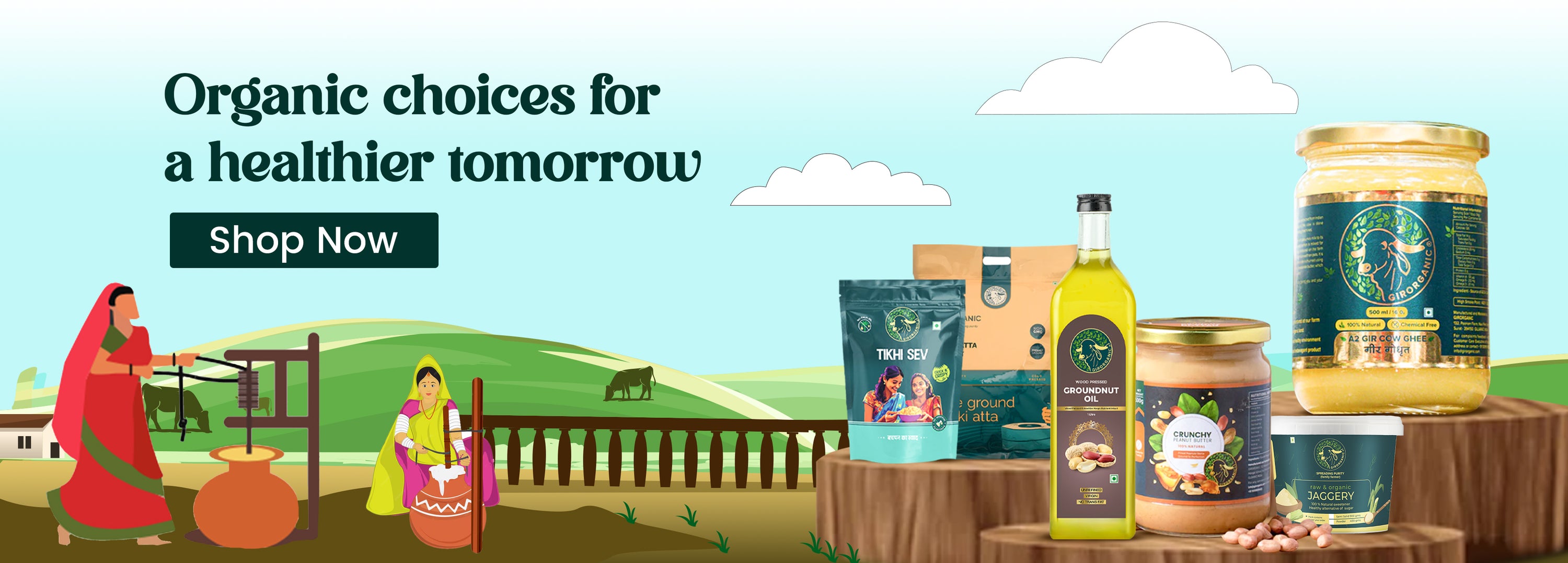 100% Organic Farm-Fresh Products For You